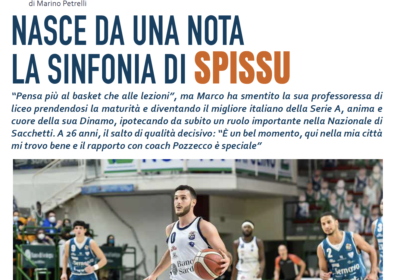Marco Spissu: il racconto del nostro uomo copertina - Basket Magazine